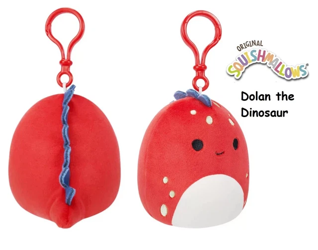 SQUISHMALLOWS 3.5 INCH Clip-On Plush Dolan the Dinosaur Keyring Bag ...