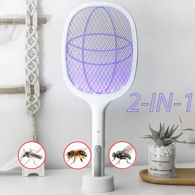 RECHARGEABLE ELECTRIC MOSQUITO Fly Swatter Zapper Racket Bug Insect ...