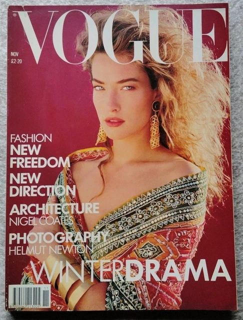 VOGUE UK N°11 Nov.1988 Cover Tatjana Patitz By Herb Ritts,Evangelista ...