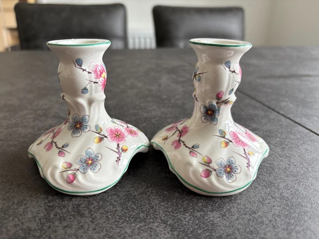 OLD FOLEY JAMES Kent Candlestick Holder - Chinese Rose £16.13 - PicClick UK