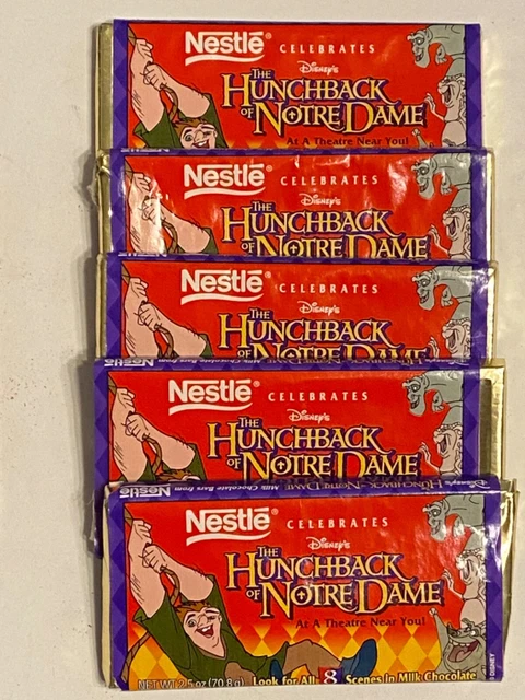 VTG NESTLE Disney Hunchback Notre Dame Limited Chocolate Bar Wrapper ...