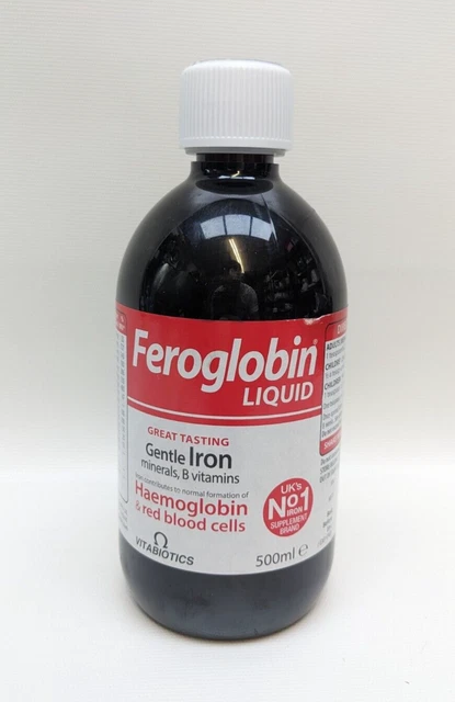 VITABIOTIC FEROGLOBIN LIQUID Iron 500ml £10.58 - PicClick UK
