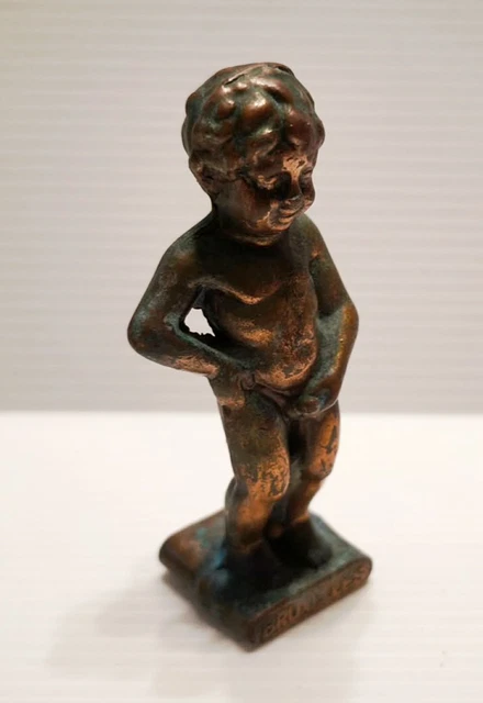 ANCIENNE STATUETTE EN Laiton Figurine Manneken Pis Bruxelles Collection ...