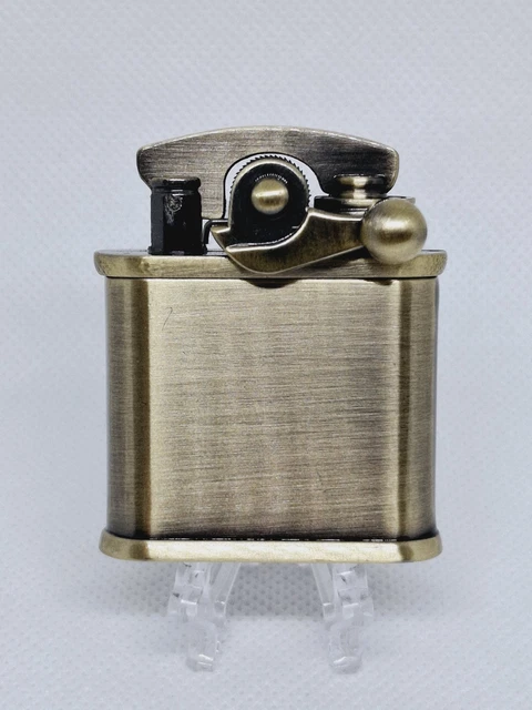 STUNNING BRASS KICKSTART Petrol Cigarette Lighter Good Working Order £ ...