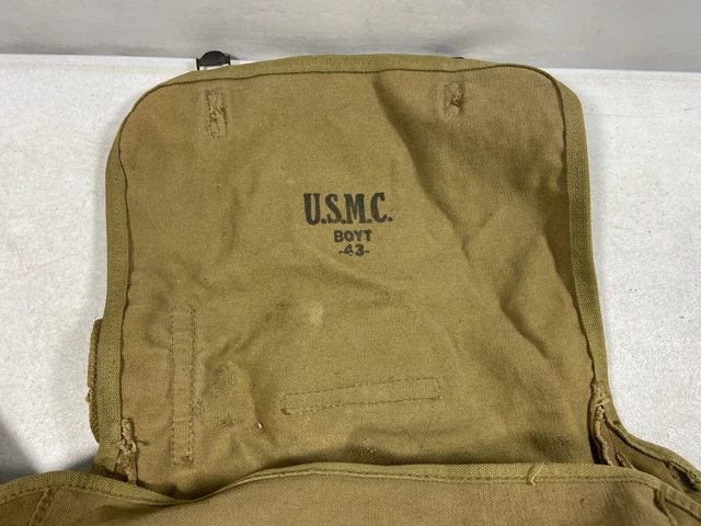 ORIGINAL US WW2 WWII USMC World War 2 Boyt 43 Marine Corp Sack Bag $262 ...