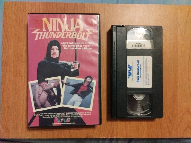 NINJA THUNDERBOLT CLAMSHELL VHS 1985 Richard Harrison Godfrey Ho RARE £ ...