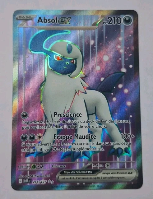 CARTE POKÉMON ABSOL ex Full art Flammes Obsidiennes FR secrète 214/197 ...