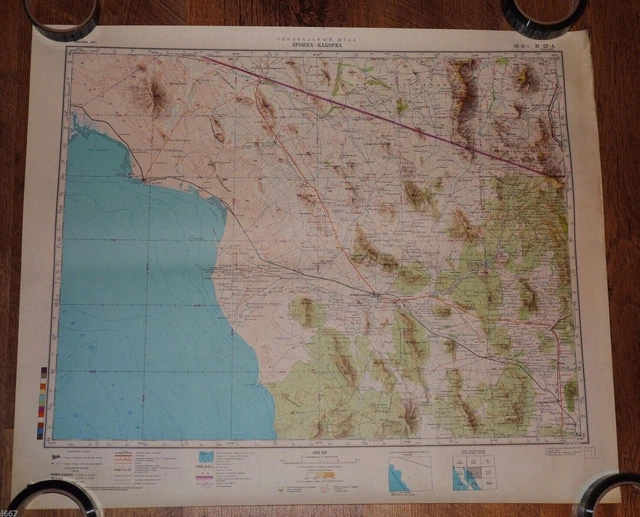 AUTHENTIC SOVIET ARMY Military Topographic Map Heroica Caborca USA ...