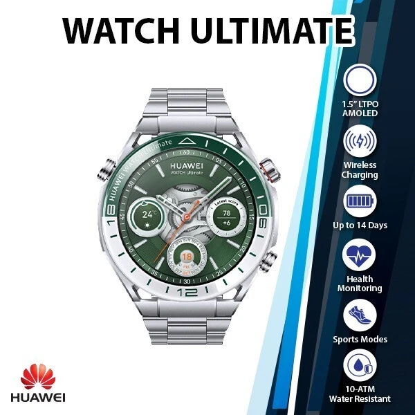 HUAWEI WATCH ULTIMATE iOS Android Smartwatch (Green Edition/AMOLED/NEW ...