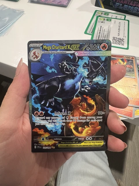POKEMON TCG PHANTASMAL Flames - Mega Charizard X ex SIR 125/094 NM/M £ ...