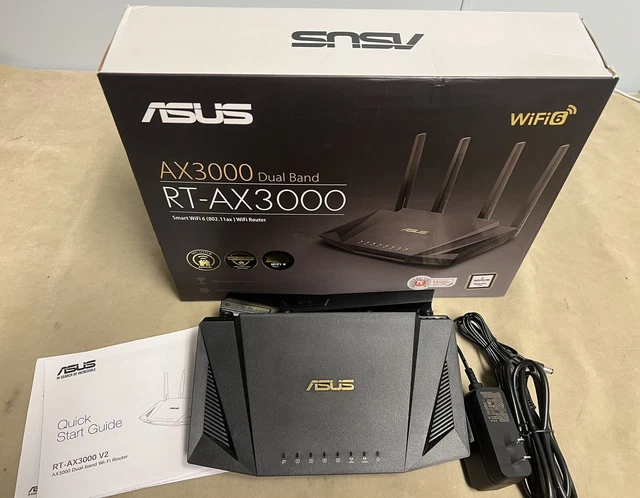 ASUS RT-AX3000 ULTRA-FAST Dual Band Next Gen WiFi 6 Router 802.11ax ...