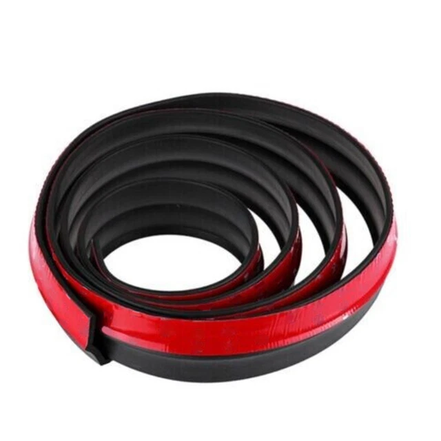 UNIVERSAL RUBBER FRONT Bumper Lip Red/Black Splitter Chin Spoiler Body ...