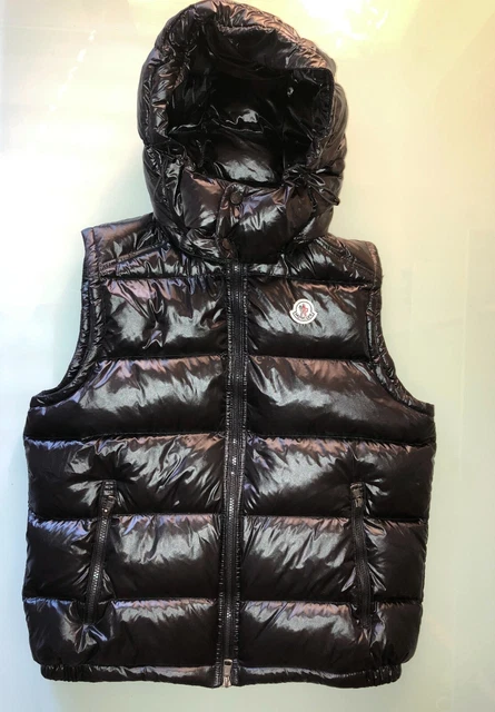 MONCLER WESTE GILET mit abnehmbarer Kapuze Grösse 3 bzw M Glanznylon ...