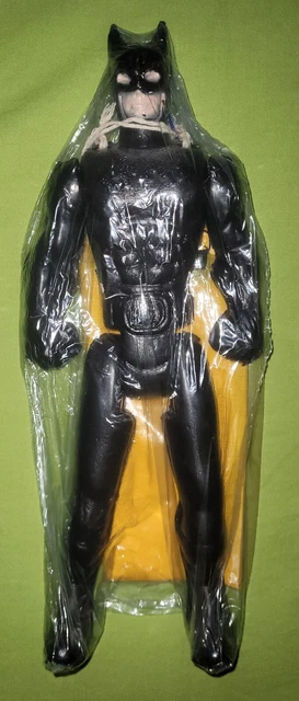 VINTAGE 12& PARACHUTE Batman Plastic Blow Mold Bootleg Superhero Figure ...