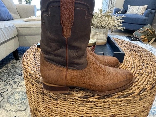 TECOVAS THE WADE Russet Men’s Smooth Ostrich Boots Size 13 £133.21 ...