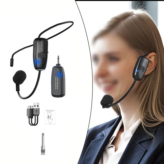 MICROPHONE CASQUE SANS fil UHF avec signal stable et longue portée de ...