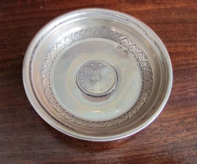 ANTICO PIATTO CON monete d'argento persiano/ottomano EUR 47,00 ...