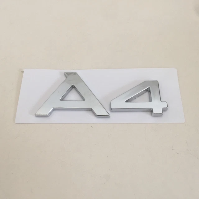 AUDI A4 REAR Boot Trunk Lettering Badge Emblem Chrome OEM size £7.69 ...