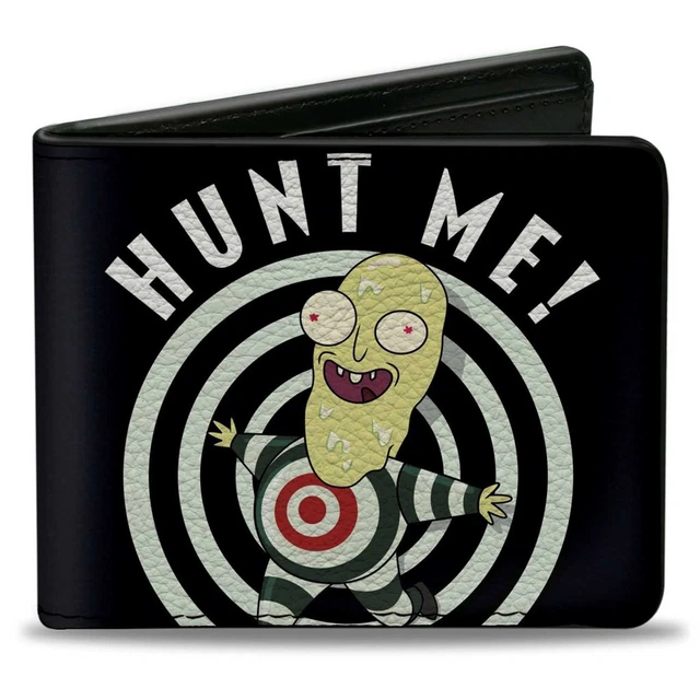 BI-FOLD WALLET RICK and Morty Mr. Always Wants to Be Hunted HUNT ME ...