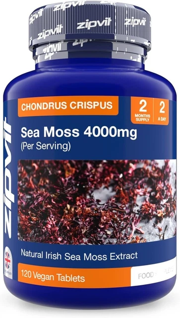 NUTRIENT-RICH IRISH SEA Moss: 4000mg Tablets, Sustainably Sourced ...