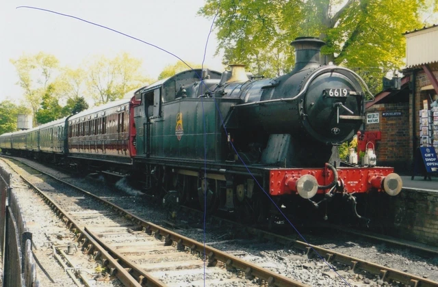 GWR STEAM TRAIN Photo Photograph 0-6-2 Tank Loco Train Picture 6619 On ...
