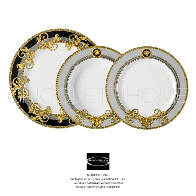 VERSACE ROSENTHAL - Prestige Gala - Set Dishes 3 Pieces - Place Table £ ...