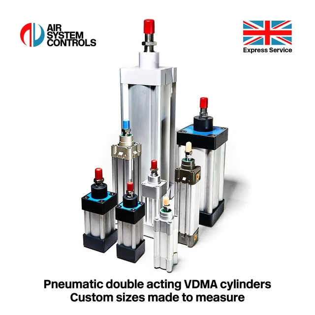 VDMA PNEUMATIC CYLINDER - Full Bespoke Custom Sizes UK Express ...