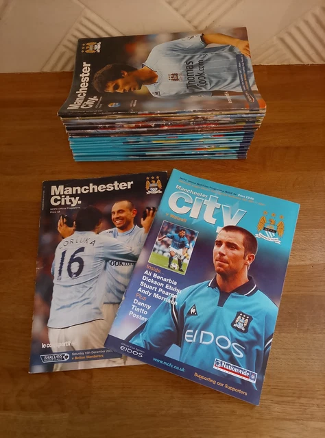 PROGRAMMES - X24 Manchester City Football Soccer Sports Programmes ...