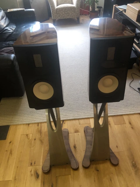 RAIDHO ACOUSTICS C1 Upgraded Hi Fi Loud Speakers + Stands Walnut Burl £ ...