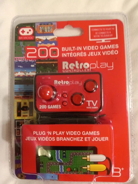 DREAMGEAR MY ARCADE RetroPlay Plug N Play Controller 200 Games Video ...