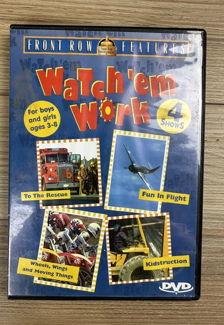 FRONT ROW FEATURES Watch Em Work DVD From 2002 For Kids 3-8, 4 Shows ...