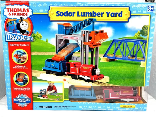 THOMAS & FRIENDS Trackmaster Train Set Sodor Lumber Yard Skarloey New ...