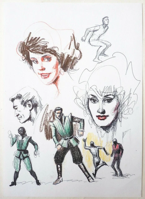 PAGE DE CROQUIS Dessin original de George MARTIN (1929-2011) BD ...