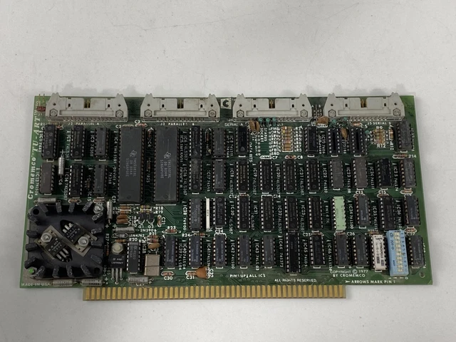 VINTAGE CROMEMCO TU-ART S-100 Computer Card Board $68.00 - PicClick