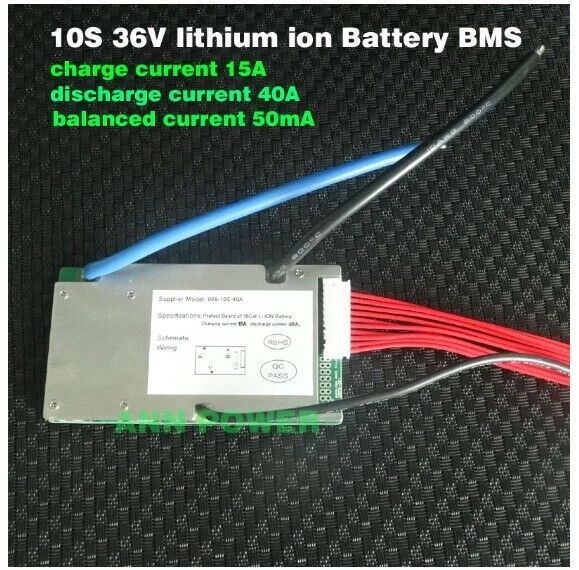 10S 36V 40A BMS Lithium-ion Lipo Battery ANN BMS Balanced eBike UK ...
