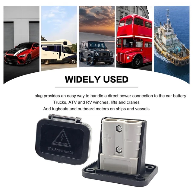 50 BATTERY Connect/Disconnect Connector Mounting Panel with Cover ...