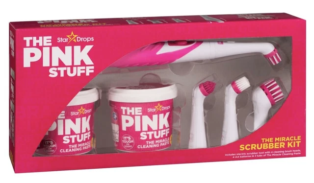 PINK STUFF MIRACLE Cleaner Kit - Electric Scrubbing Tool With 4 Brush ...