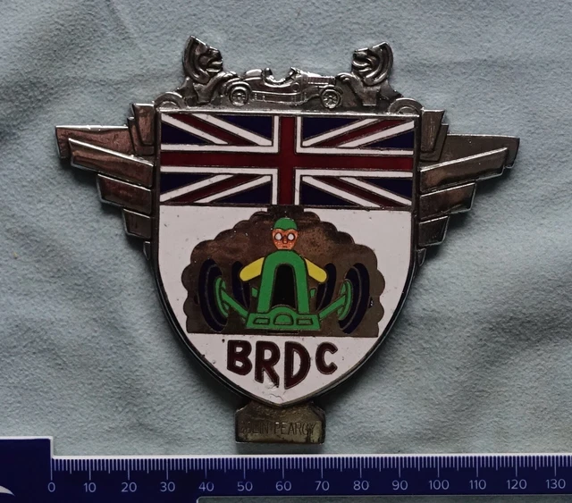 BRDC MEMBERS GRILL Automobile Club Car Logo bonnet Badge Named / Colin ...