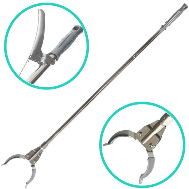 GREIFZANGE MÜLLZANGE GREIFHILFE Metall 95cm Greifarm Müll Greifer ...