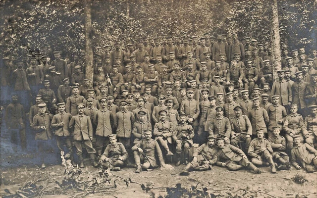 GROSSE GRUPPE VON Deutsche Soldaten Mit Nachricht ~ WW1 Feldpost Militär Foto EUR 9,21 - PicClick DE