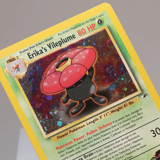 POKEMON TCG - Erika's Vileplume 5/132 Gym Heroes Holo - MP Crease $29. ...