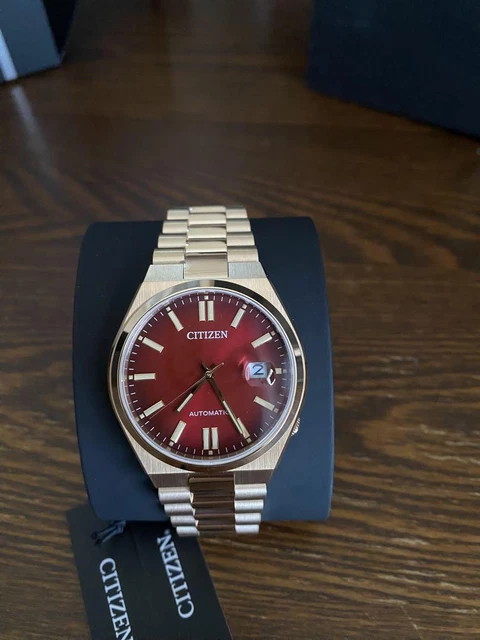 CITIZEN NJ0153-82X DATE Sapphire Cal.8210 5Bar Red Silver Automatic ...