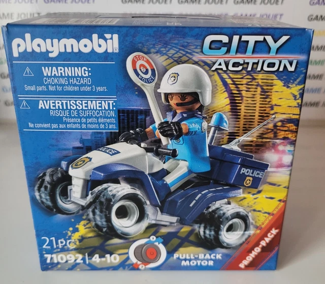 PLAYMOBIL 71092 VÉHICULE quad police personnages neuf EUR 10,00 ...