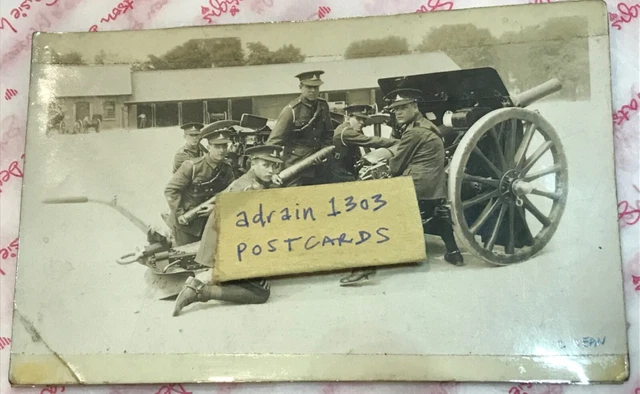 WW1 RP SOLDIERS loading artillery gun/ bomb. Walker 38th Div RFA £8.00 ...
