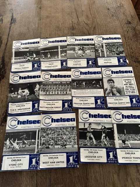 CHELSEA FOOTBALL PROGRAMMES Season 68/69 £0.99 - PicClick UK
