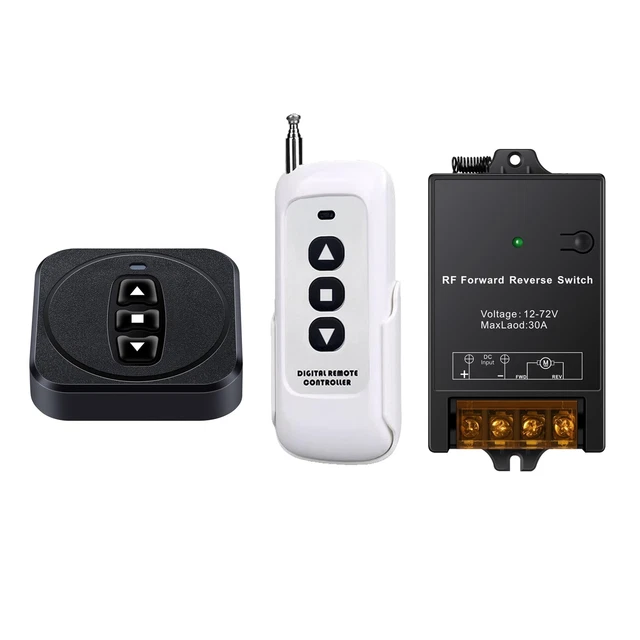 12V FORWARD REVERSE Remote Switch with 30a RelayRF DC 12v Wireless Up ...