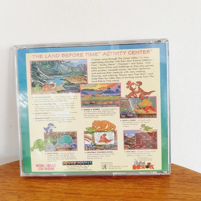 THE LAND BEFORE Time: Kindergarten Adventures PC CD-ROM Game 90s retro ...