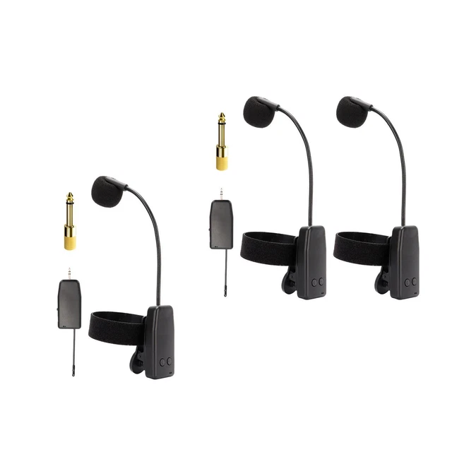 WIRELESS SAXOPHONE MICROPHONE Handheld Mic Stable Receiver Transmitter ...