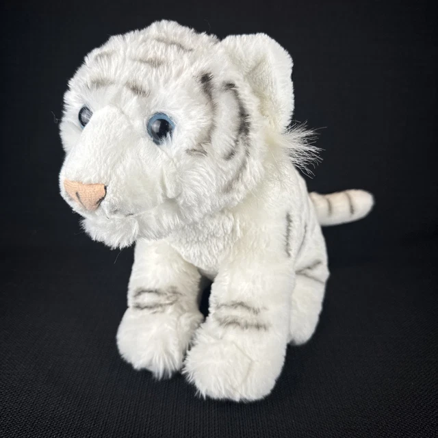 WILD REPUBLIC WHITE Tiger Cub 12" Realistic Plush Stuffed Animal ...