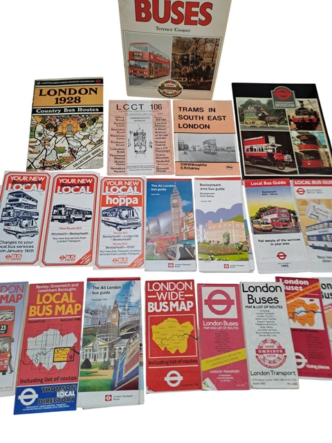 COLLECTION OF LONDON Bus Route Maps and Guides Mixed Lot T2750 D130 £12 ...